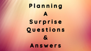 Planning A Surprise Questions & Answers - WittyChimp