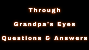 Through Grandpa’s Eyes Questions & Answers - WittyChimp