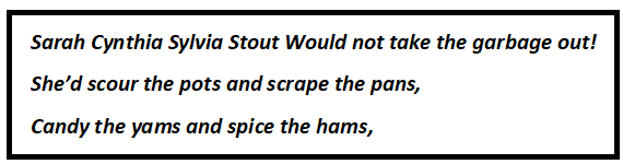 Sarah Cynthia Sylvia Stout Would Not Take The Garbage Out Questions ...