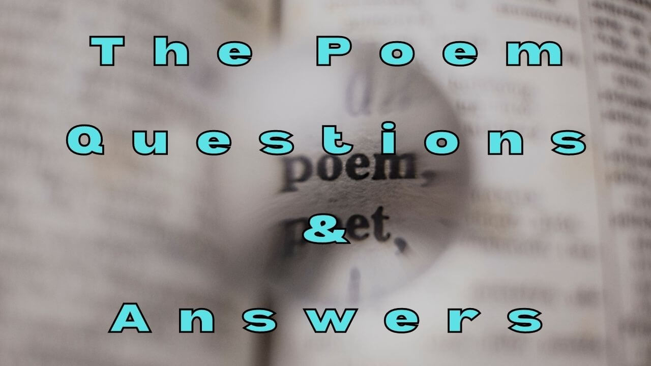 The Poem Questions Answers WittyChimp