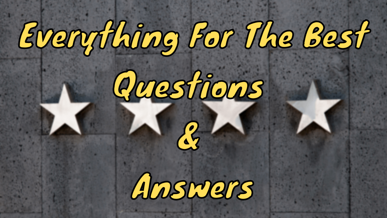 Everything For The Best Questions & Answers - WittyChimp